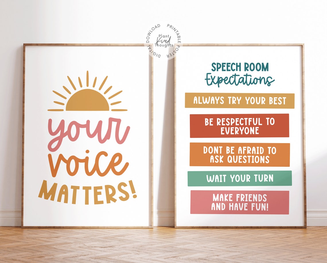 10 SPEECH THERAPY Room Decor Speech Therapy Poster Speech - Etsy