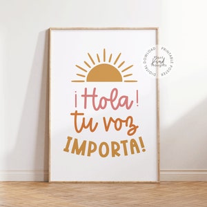 Tu VOZ IMPORTA Spanish Poster Speech Room Decor Language Pathologist ...