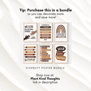 Be Inclusive DIVERSITY Classroom Poster: Inclusive Human Equality ...