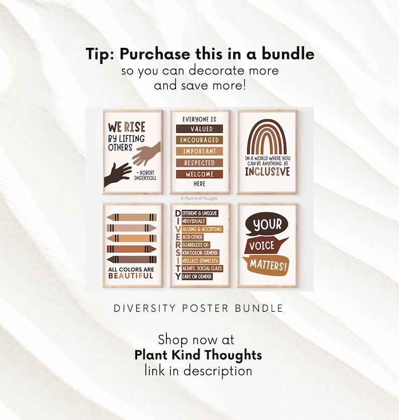 Be Inclusive DIVERSITY Classroom Poster: Inclusive Human | Etsy