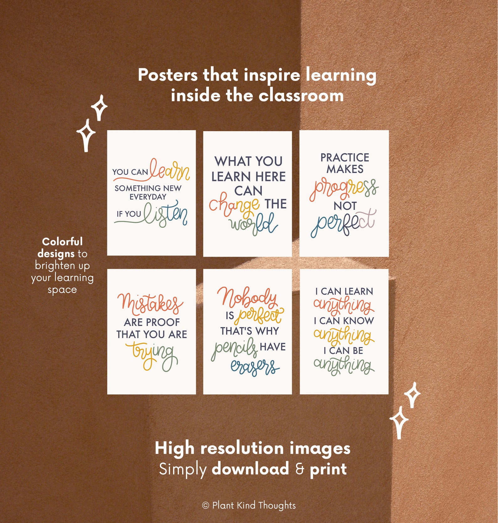 BUNDLE OF 6 LEARNING Classroom Posters: Classroom Decor Home - Etsy