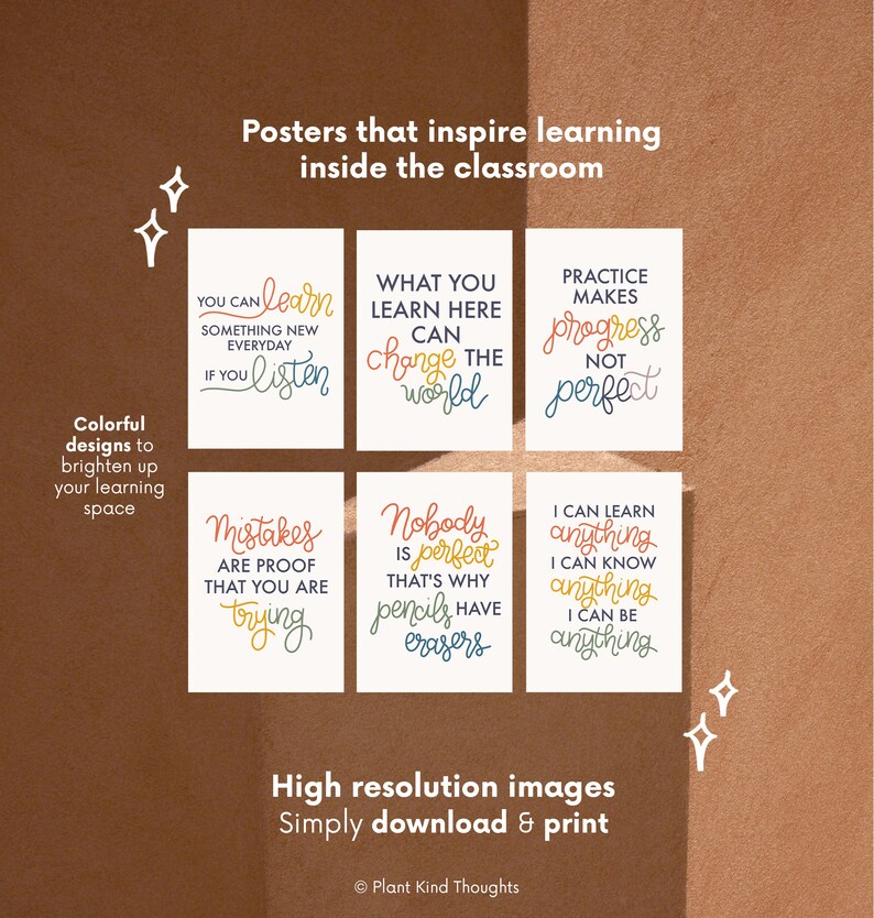 BUNDLE OF 6 LEARNING Classroom Posters: Classroom Decor Home - Etsy