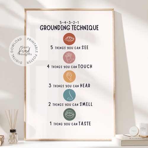 BOX BREATHING Grounding Mental Health Poster: School Counselor - Etsy