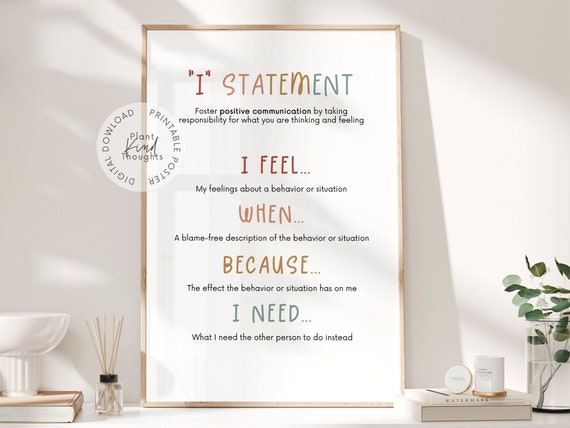 I STATEMENT Mental Health Poster: Therapy Office Decor School - Etsy