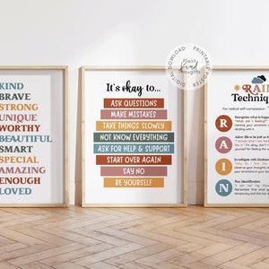 20 RAINBOW School Counseling Posters Bundle School Counselor Office ...