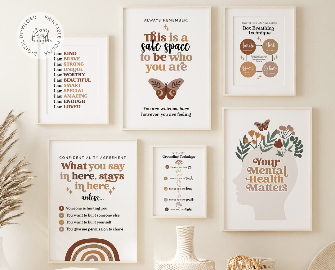 BOHO COUNSELING Posters Bundle School Counselor Office Decor School ...