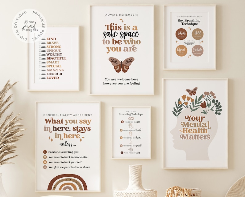 BOHO COUNSELING Posters Bundle School Counselor Office Decor - Etsy