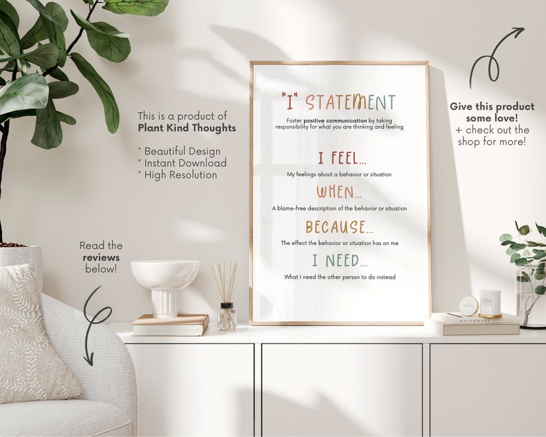 I STATEMENT Mental Health Poster: Therapy Office Decor School - Etsy
