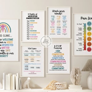 8 SCHOOL NURSE Office Decor School Clinic School Nurse Posters School ...