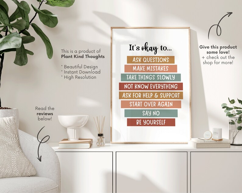 IT'S OKAY Mental Health Poster Printable Classroom Decor - Etsy