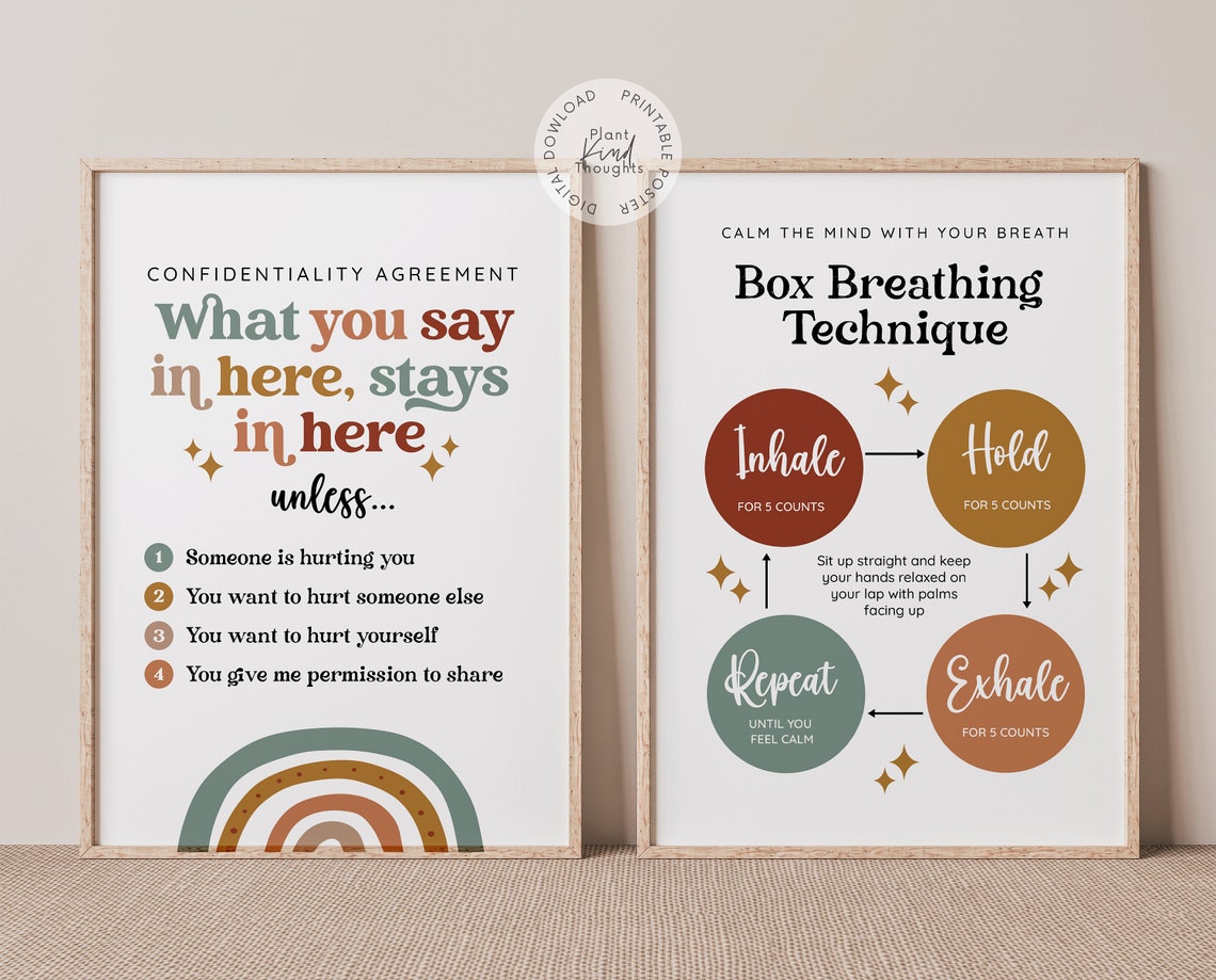 10 RAINBOW BOHO Counseling Posters Bundle School Counselor - Etsy