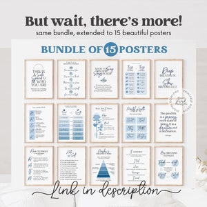 6 COUNSELING Office Bundle MINIMAL BLUE School Counselor Office Decor ...