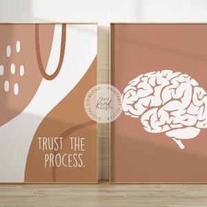 8 THERAPY OFFICE DECOR Bundle Sunset Boho Therapy Poster School ...