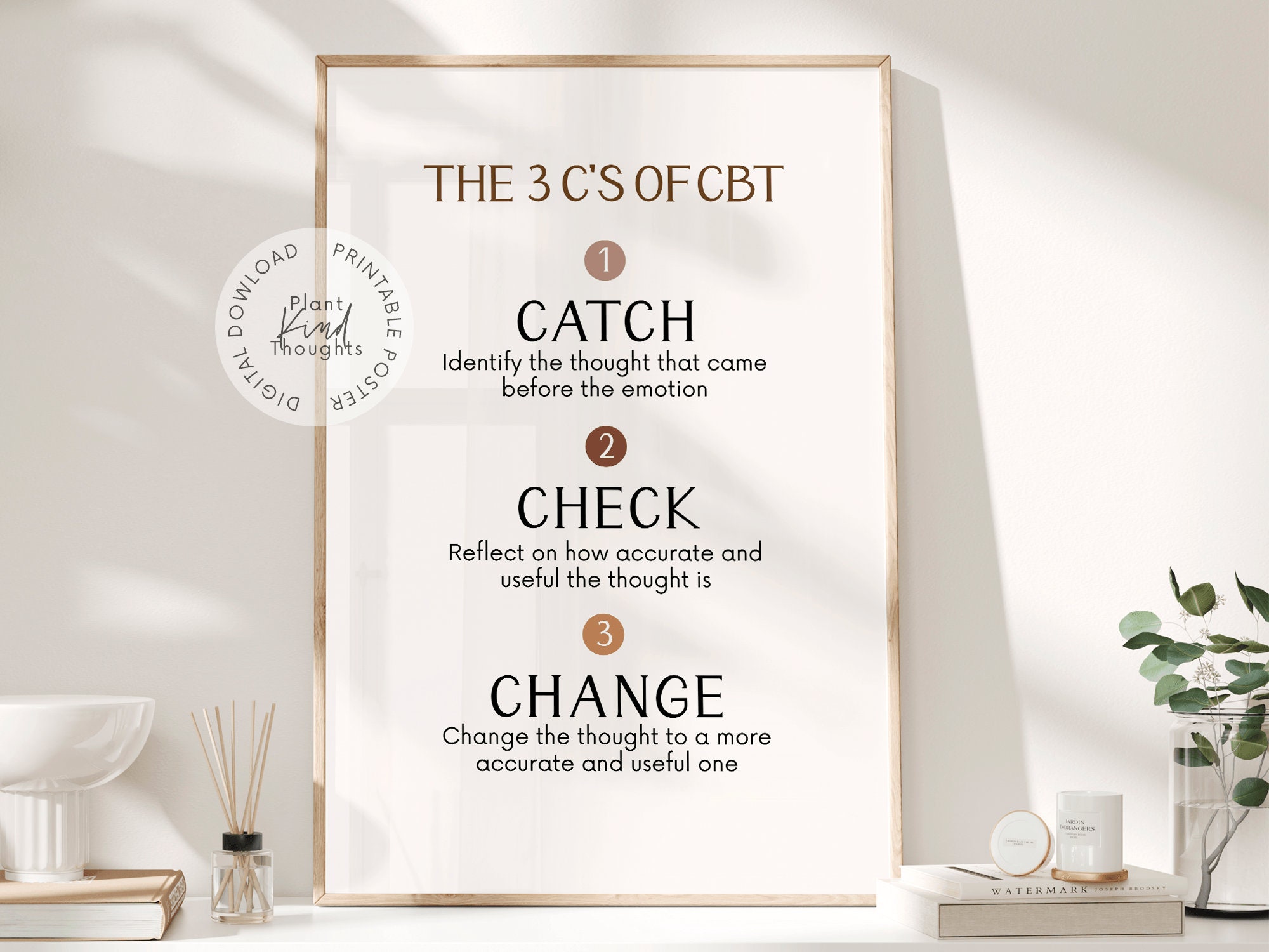 CBT 3 C's of Cognitive Behavioral Therapy Poster: Therapist Therapist ...