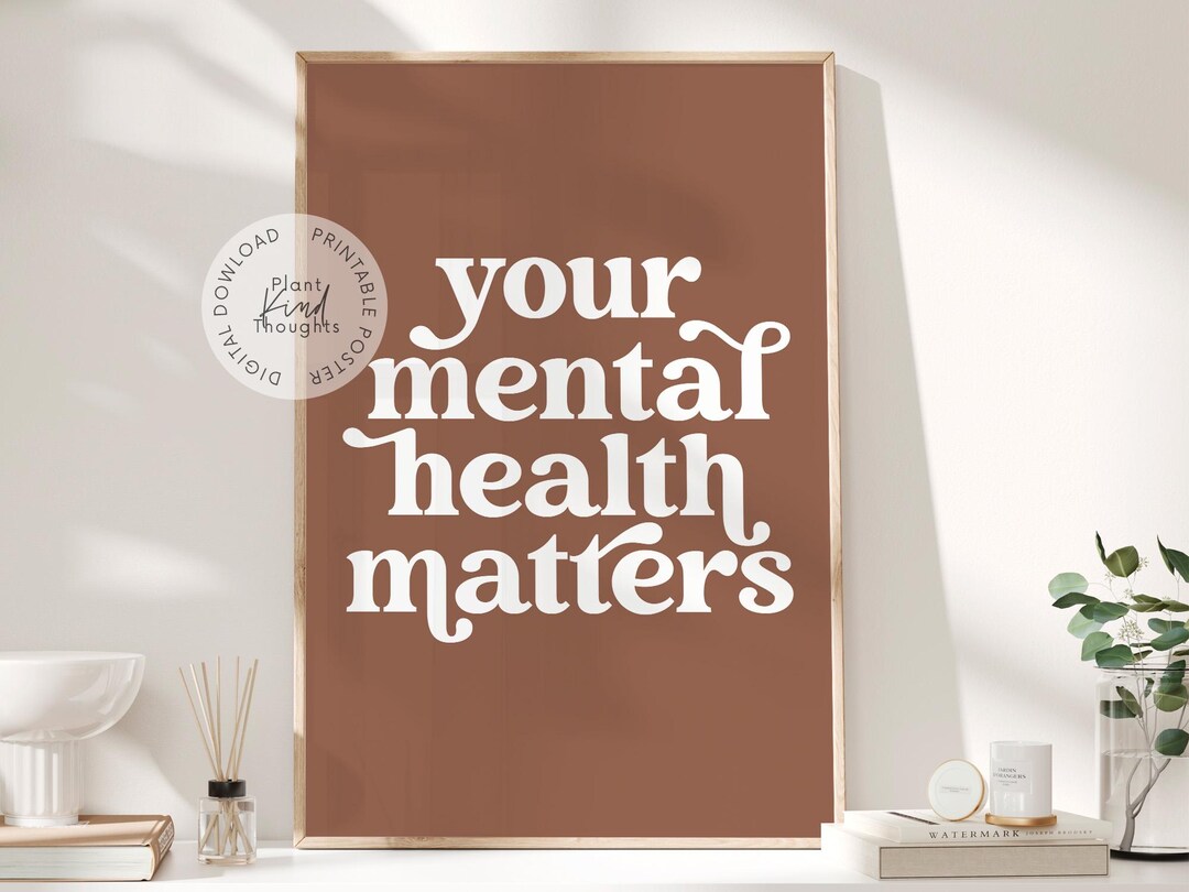 MENTAL HEALTH MATTERS Therapy Mental Health Poster Classroom Decor ...