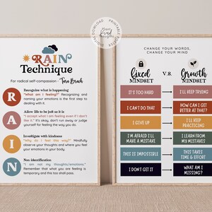 10 RAINBOW Counseling Posters Bundle School Counselor Office Decor ...