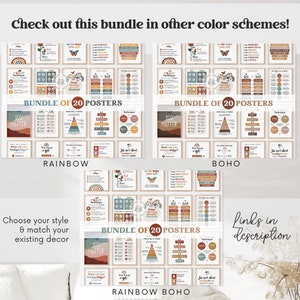 20 RAINBOW School Counseling Posters Bundle School Counselor Office ...