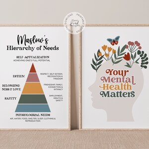 10 RAINBOW Counseling Posters Bundle School Counselor Office Decor ...