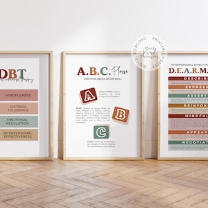 15 DBT Posters DBT SKILLS Dialectical Behavior Therapy Office Decor ...