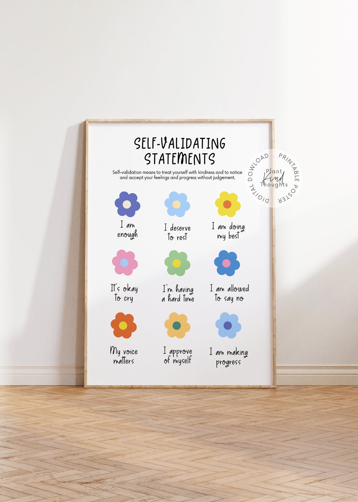 SELF-VALIDATING STATEMENTS Coping Statements Affirmations - Etsy