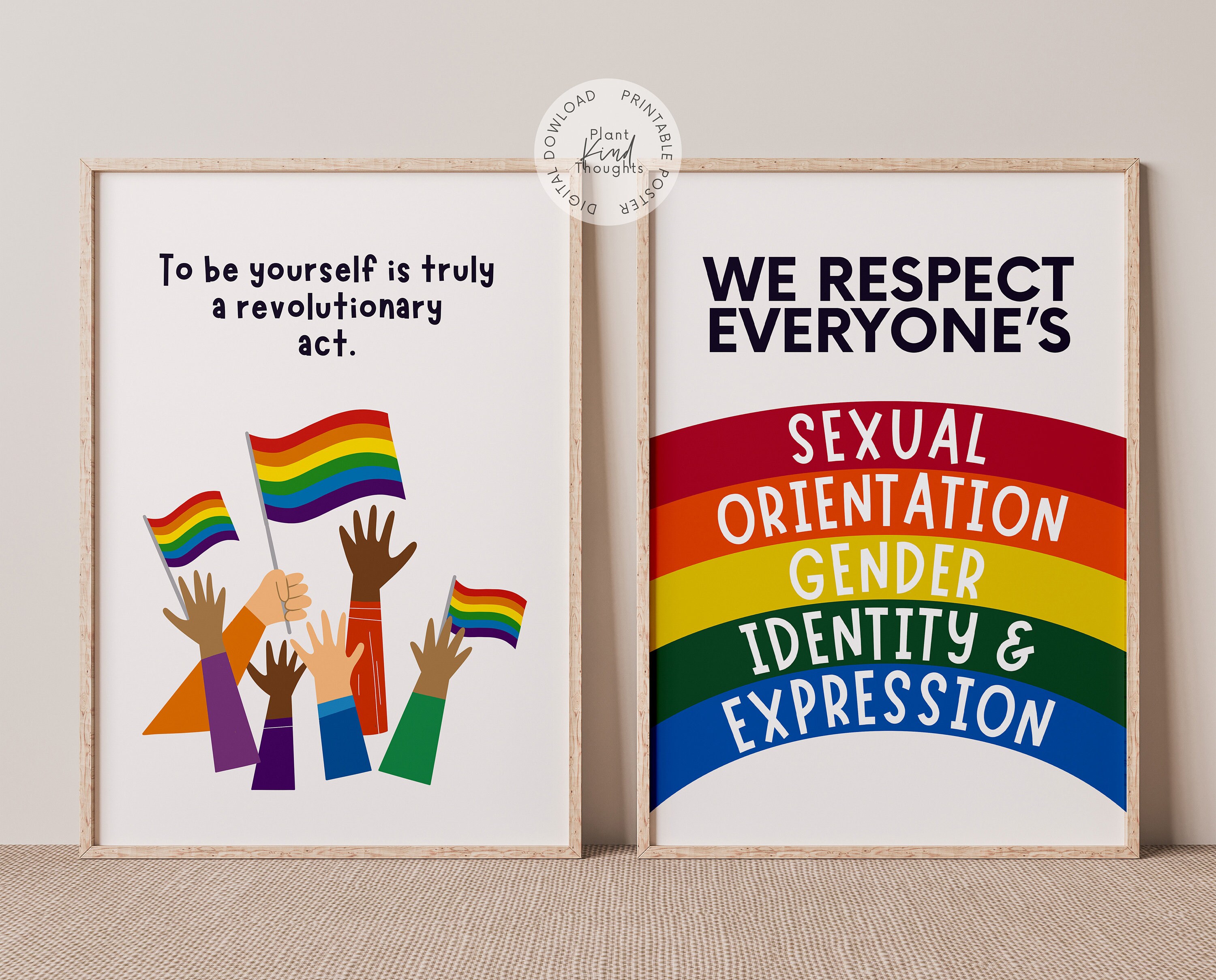 LGBT PRIDE Month CLASSROOM Posters Bundle of 6: Inclusive Safe - Etsy