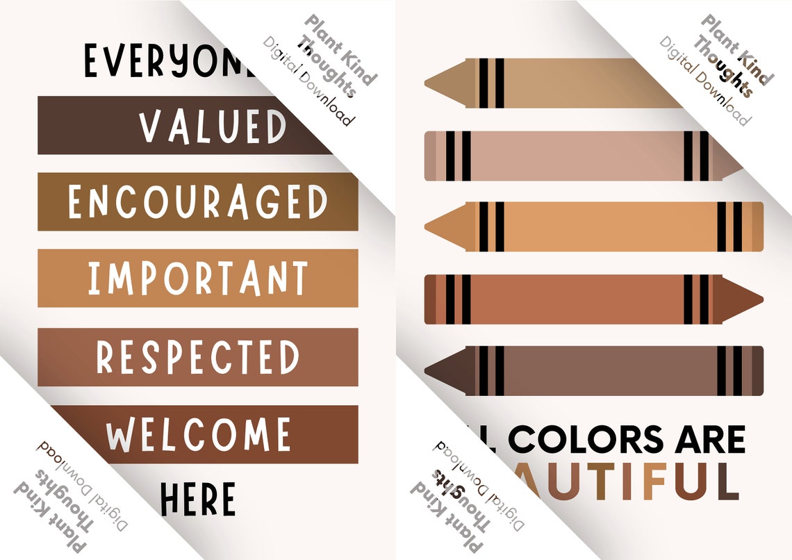 DIVERSITY CLASSROOM Posters Bundle of 6: Inclusive Human - Etsy