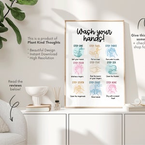 HAND WASHING GUIDE School Nurse Office Decor School Clinic School Nurse ...