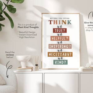 THINK Poster Counseling Office School Counselor Office Decor Boho ...