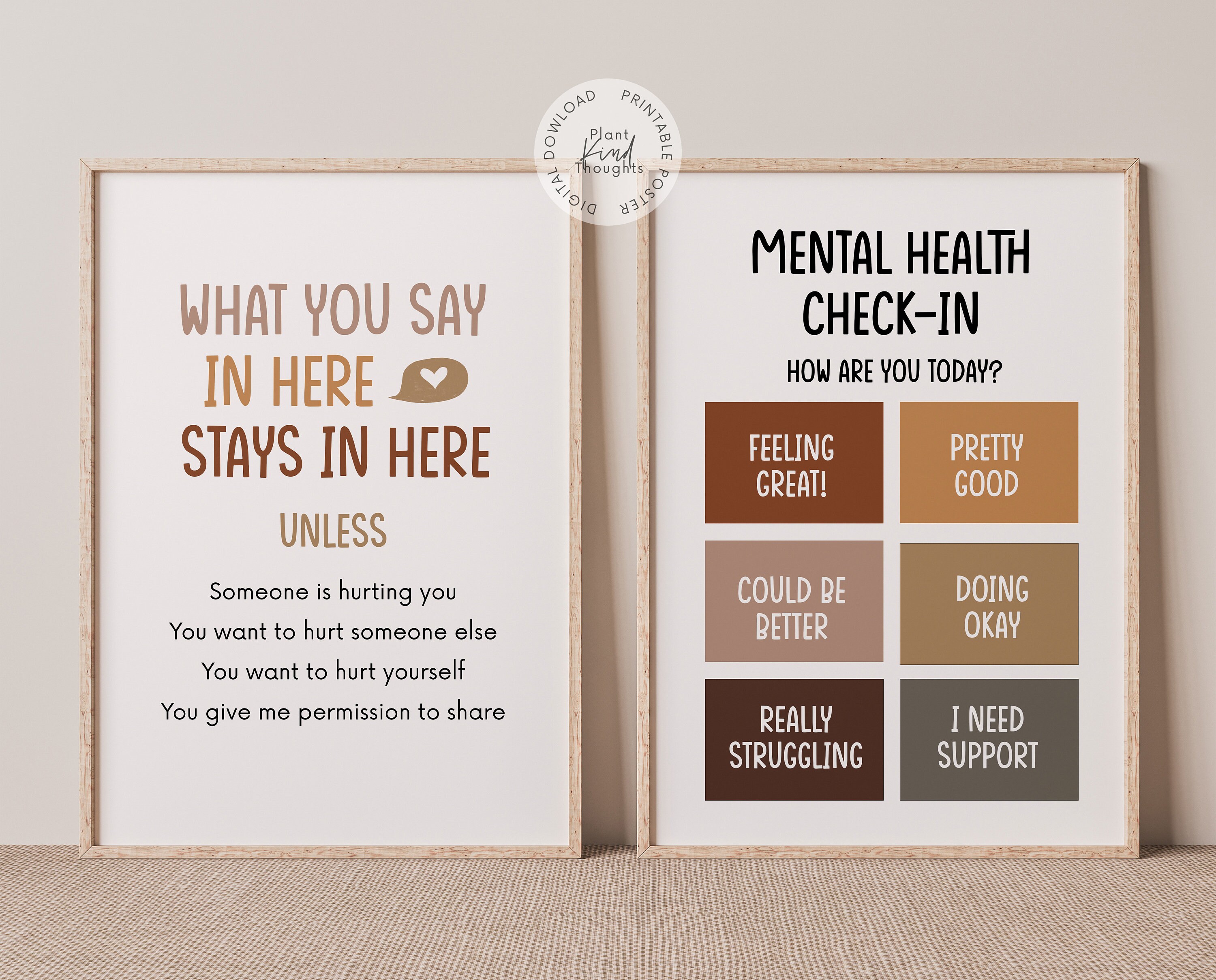 BUNDLE 6 Mental Health Posters: BOHO School Counselor Office - Etsy