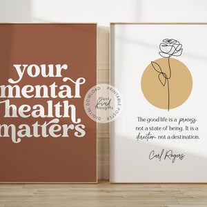 8 THERAPY OFFICE DECOR Bundle Sunset Boho Therapy Poster School ...