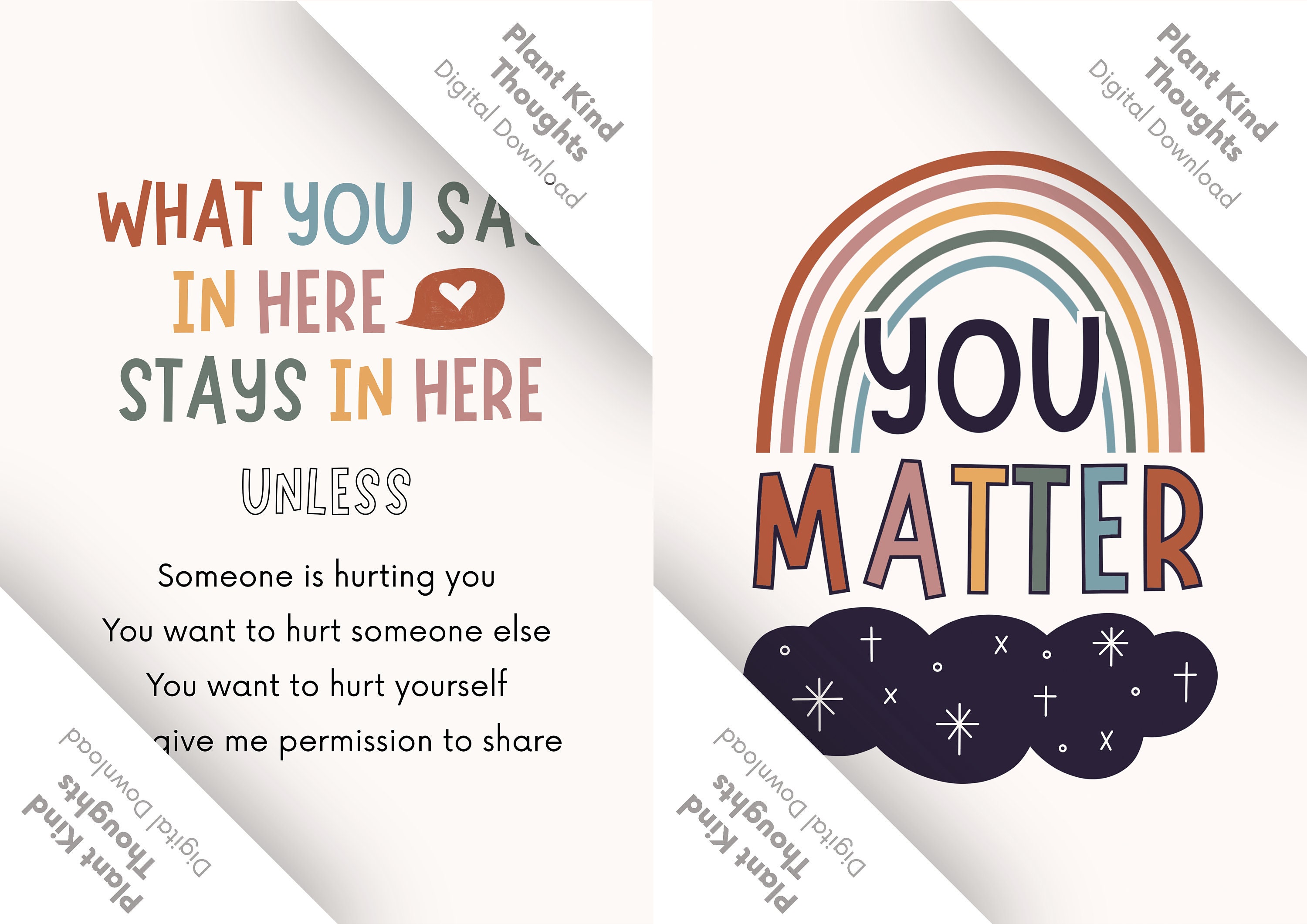 BUNDLE OF 6 Mental Health Posters: School Counselor Office | Etsy Canada