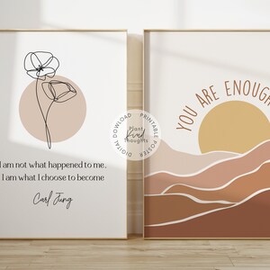 8 THERAPY OFFICE DECOR Bundle Sunset Boho Therapy Poster School ...