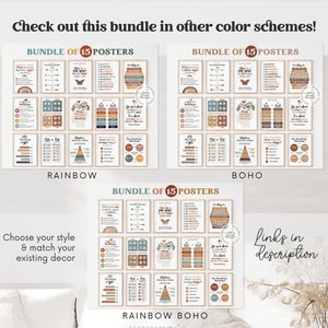 15 BOHO Counseling Posters Bundle School Counselor Office Decor School ...