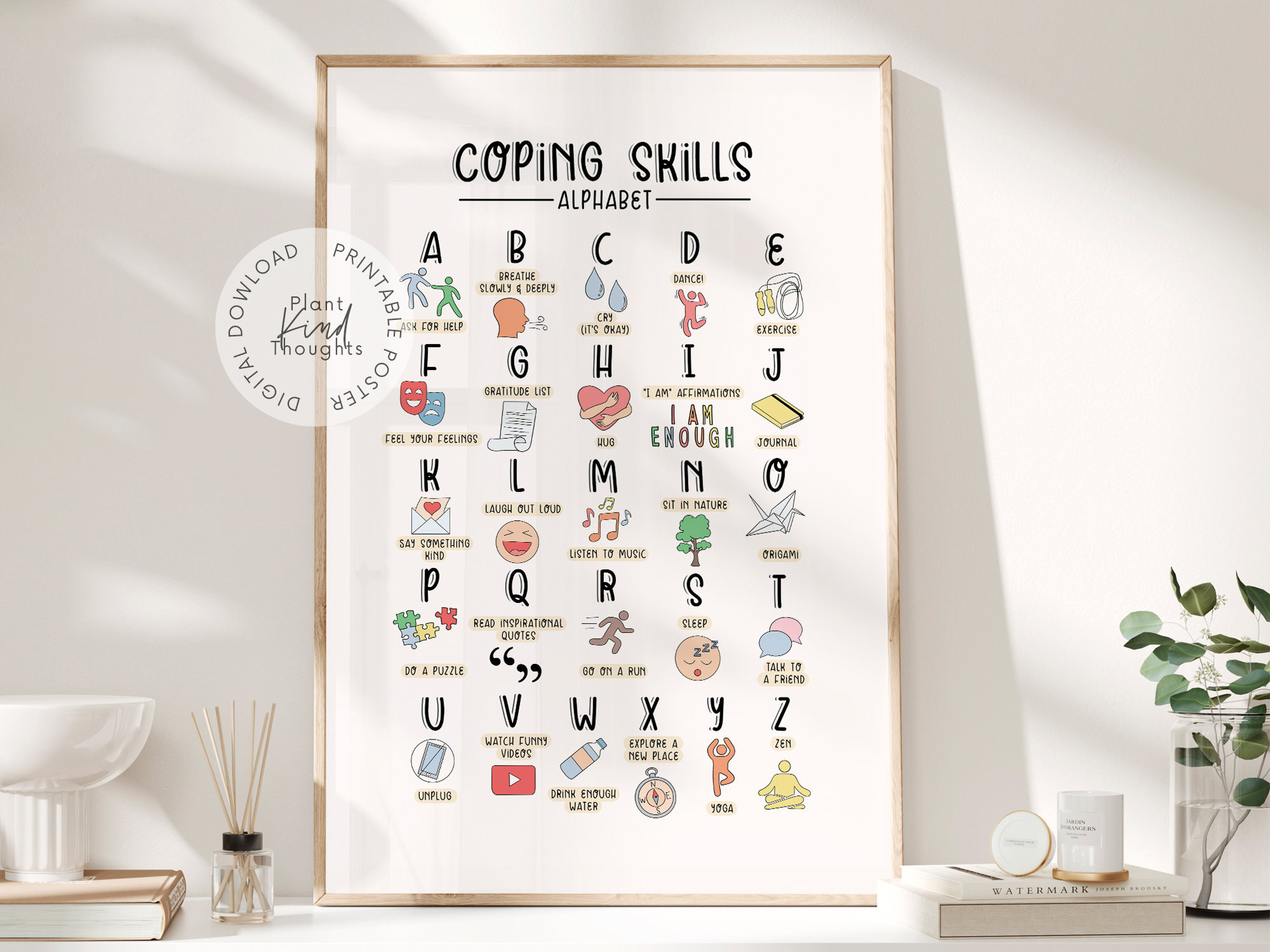 COPING SKILLS ALPHABET Mental Health Poster: School Counselor - Etsy Canada