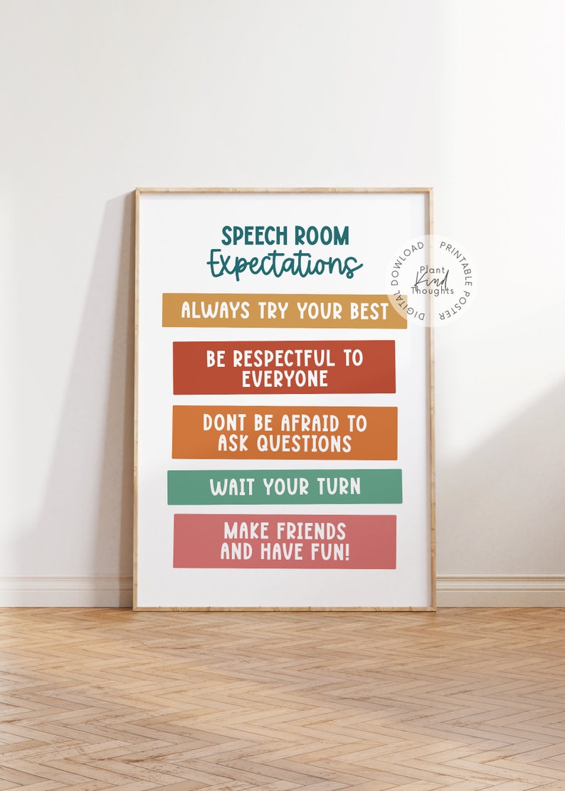 Speech ROOM EXPECTATIONS Poster Speech Room Decor Speech Language ...