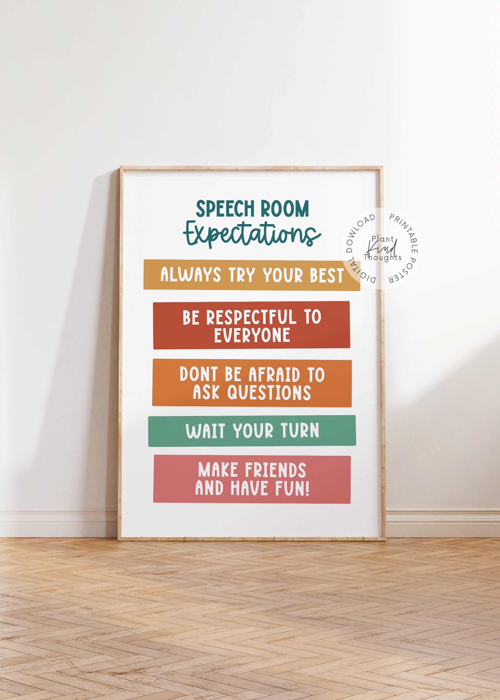 Speech ROOM EXPECTATIONS Poster Speech Room Decor Speech - Etsy