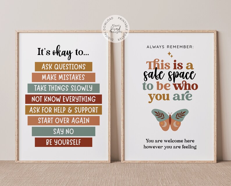 10 RAINBOW BOHO Counseling Posters Bundle School Counselor - Etsy