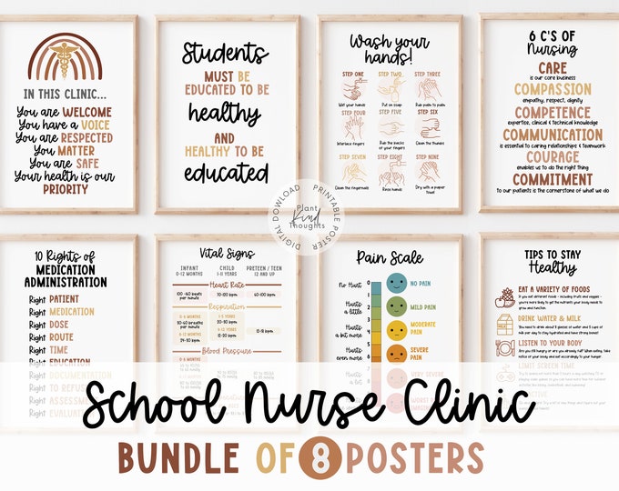 VITAL SIGNS for School Nurse Office Décor, School Clinic, School Nurse ...