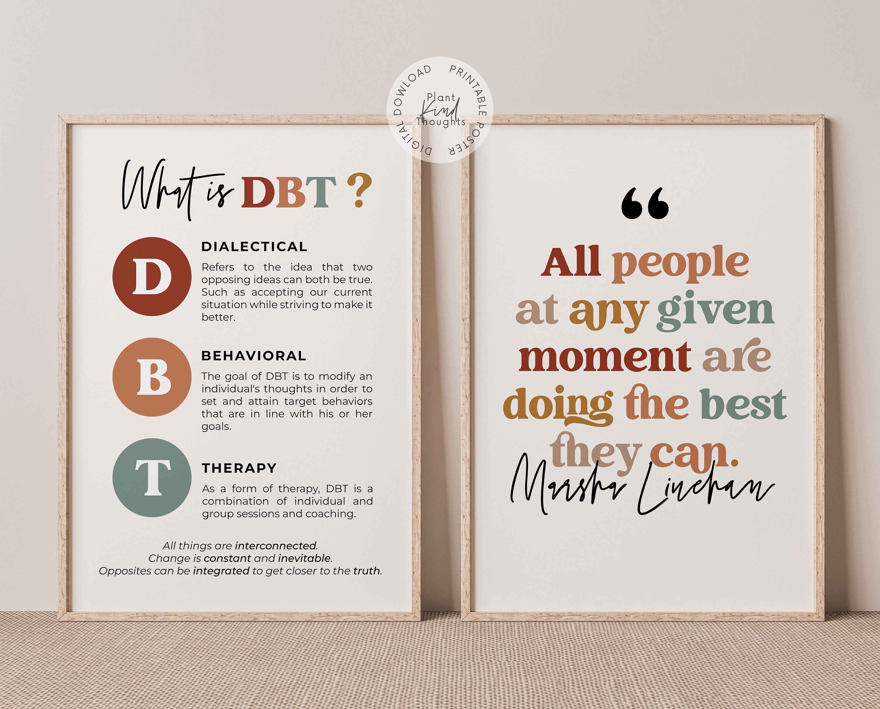 6 DBT POSTERS BUNDLE Dialectical Behavior Therapy Office Decor - Etsy