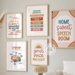 10 SPEECH THERAPY Room Decor Speech Therapy Poster Speech Language ...