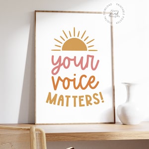 YOUR VOICE Matters Poster Speech Room Decor Speech Language Pathologist ...