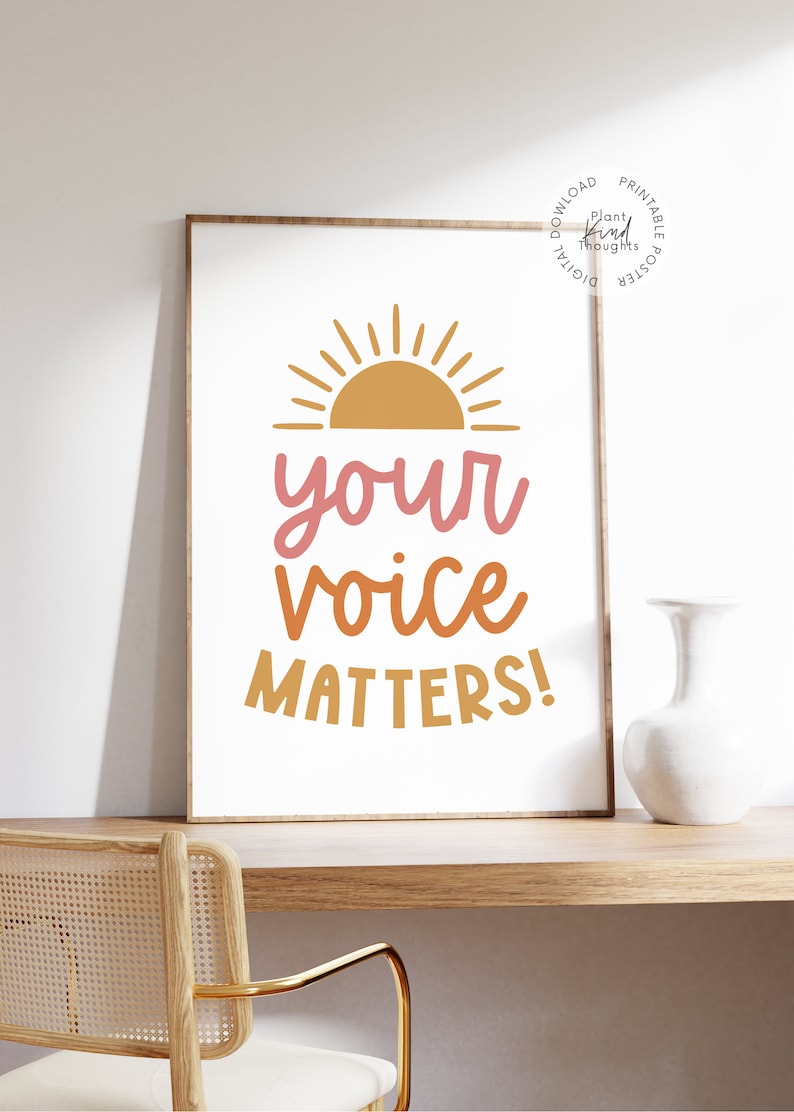 YOUR VOICE Matters Poster Speech Room Decor Speech Language - Etsy