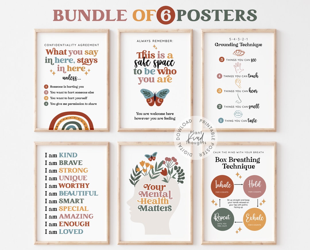 RAINBOW Posters Bundle Therapy Office Decor School Counselor Office ...