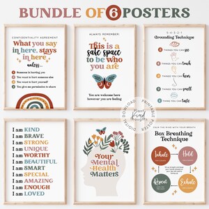 RAINBOW COUNSELING Posters Bundle School Counselor Office Decor School ...