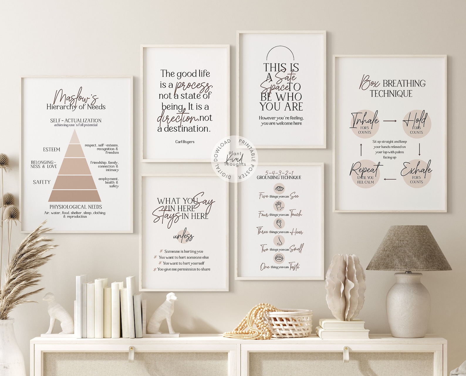 MINIMAL Therapy Office Decor Bundle School Counselor Office Decor ...