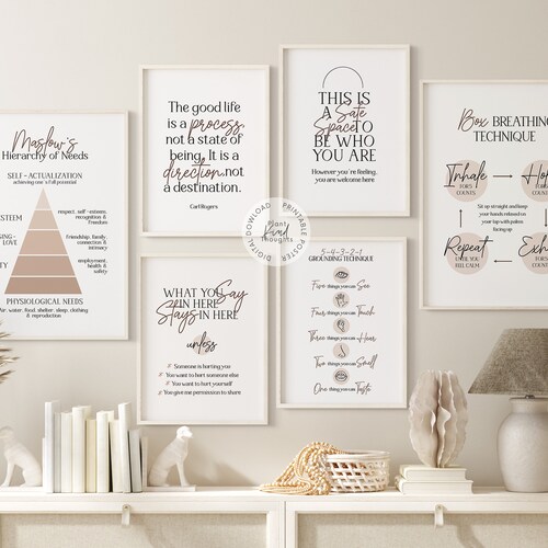 MINIMAL Therapy Office Decor Bundle School Counselor Office - Etsy