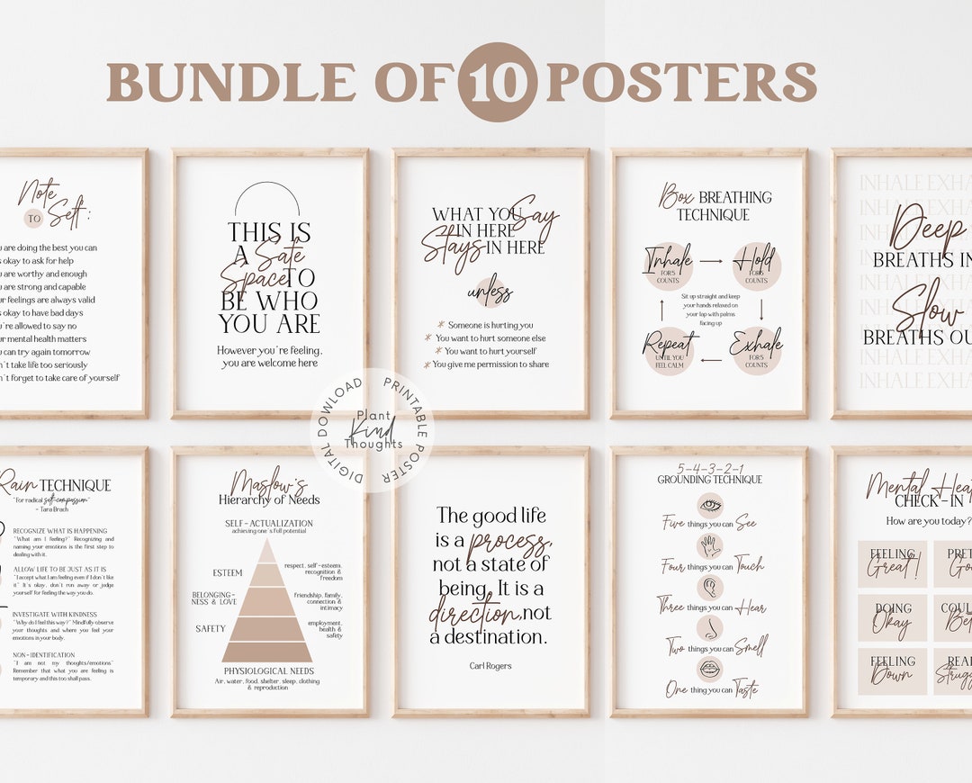 10 COUNSELING Poster BUNDLE: MINIMAL School Counselor Office Decor ...