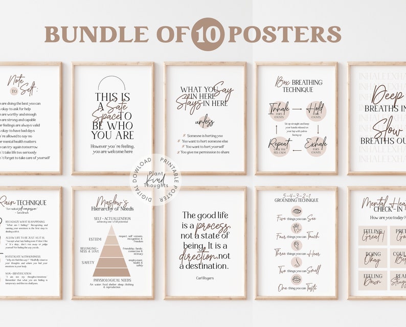 10 COUNSELING Poster BUNDLE: MINIMAL School Counselor Office - Etsy
