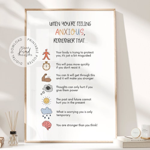 RAIN TECHNIQUE Mental Health Poster: School Counselor Office - Etsy