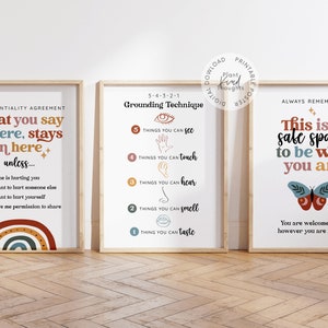 15 RAINBOW Counseling Posters Bundle School Counselor Office Decor ...